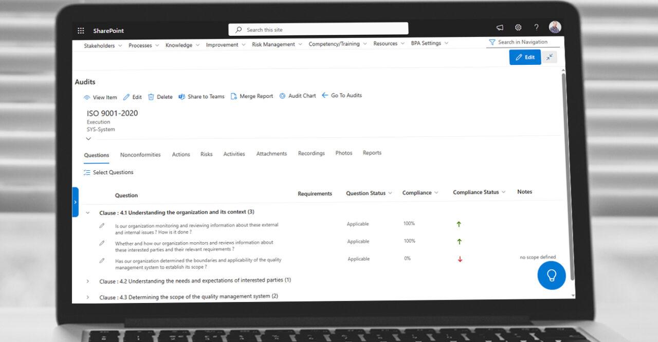 #1 eQMS on SharePoint to simplify audit management | M365 AI