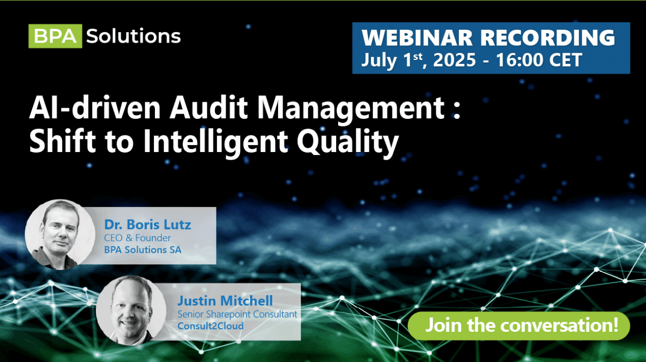 AI-driven Audit Management insights | eQMS on M365 SharePoint